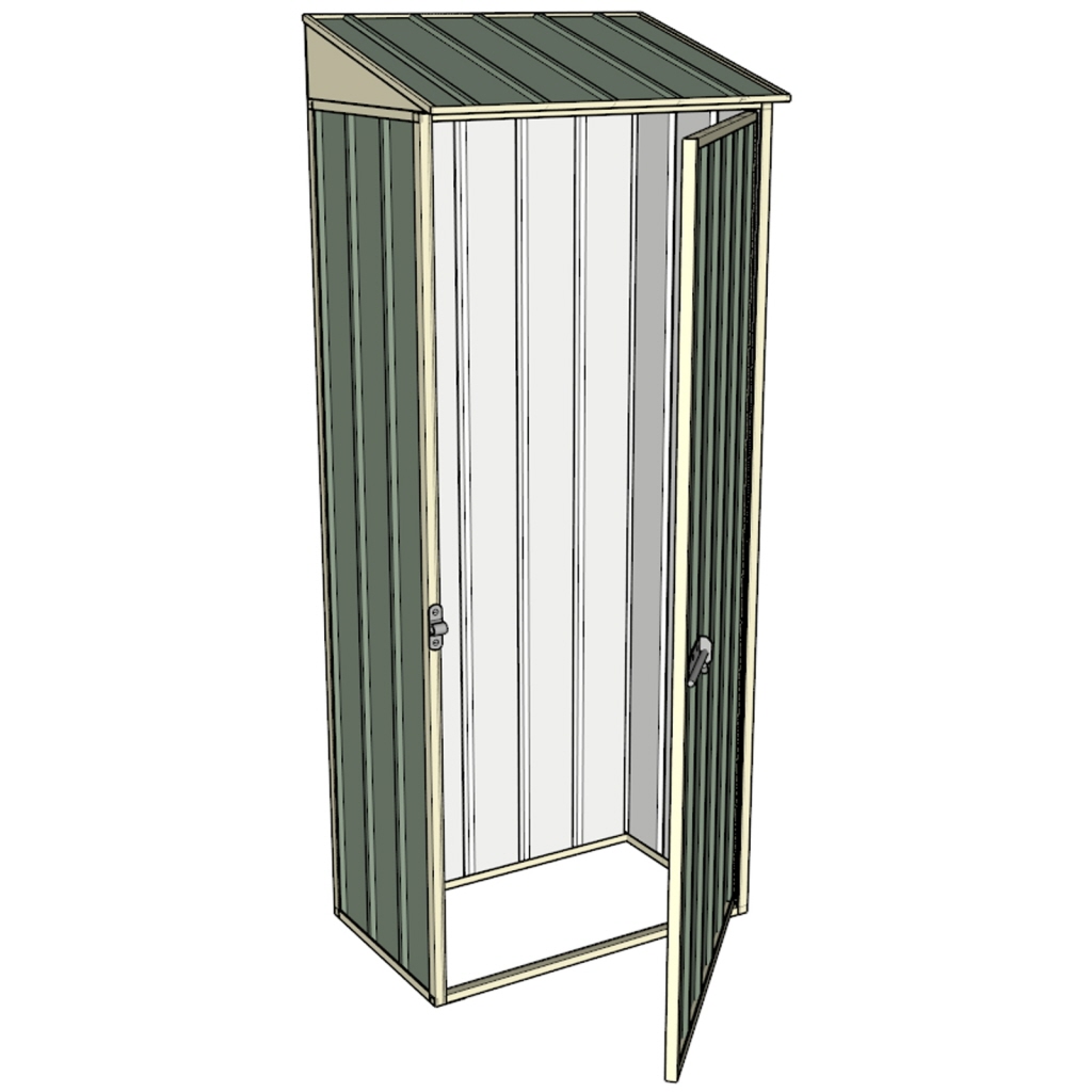 0.4 x 0.8 Lawn Locker Single Hinged Door Green