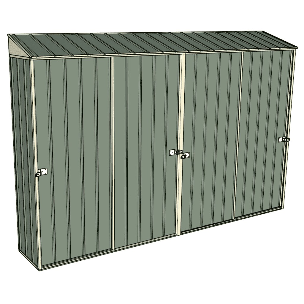 Lawn Locker 0.4 x 3.0 Four Sliding Doors Green | 0048151